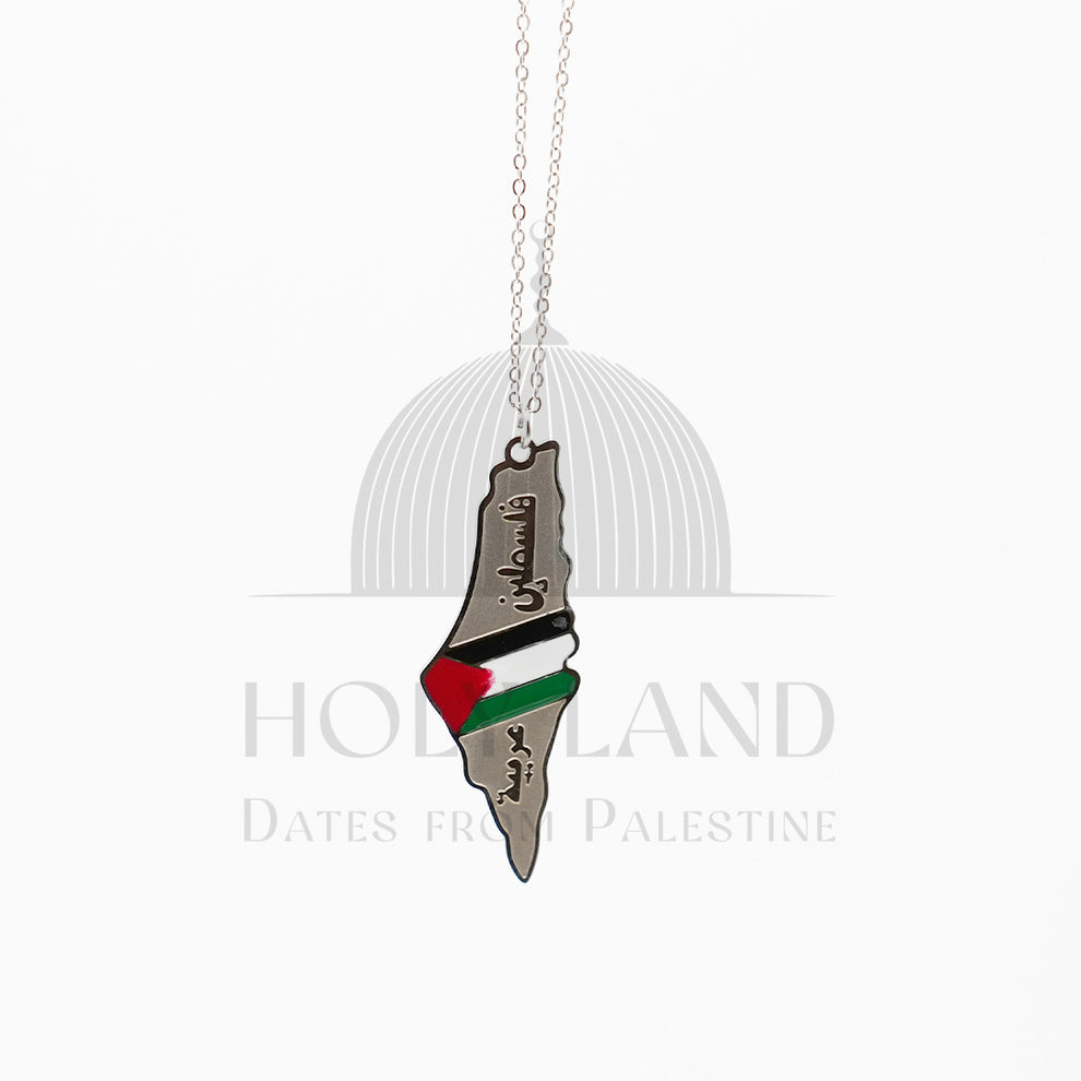 Free Palestine (Silver) Necklace - Holy Land Dates